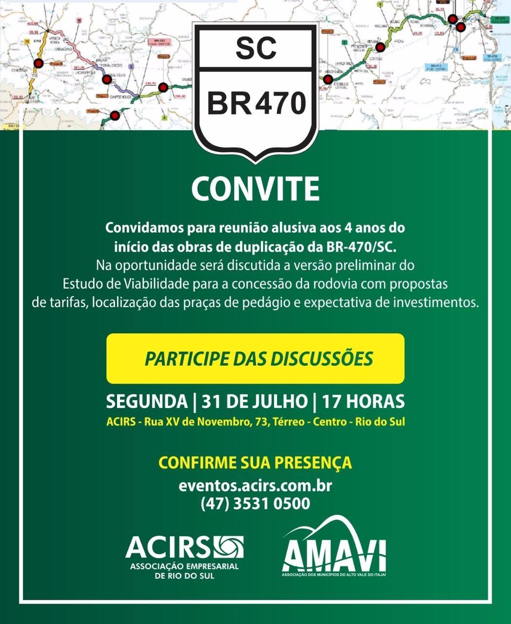 Prazo para conclusão das obras de duplicação da BR-470 entre Navegantes ...